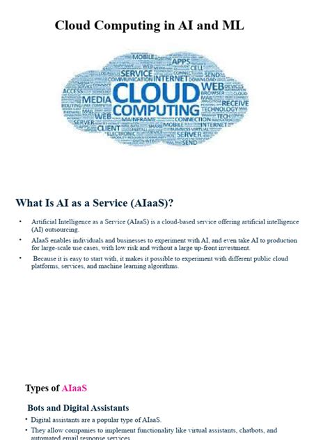 Ai And Ml In Cloud Computing Pdf Cloud Computing Machine Learning