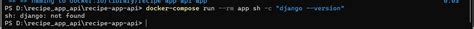 Python While Running Django Command From Docker Compose It Says Sh
