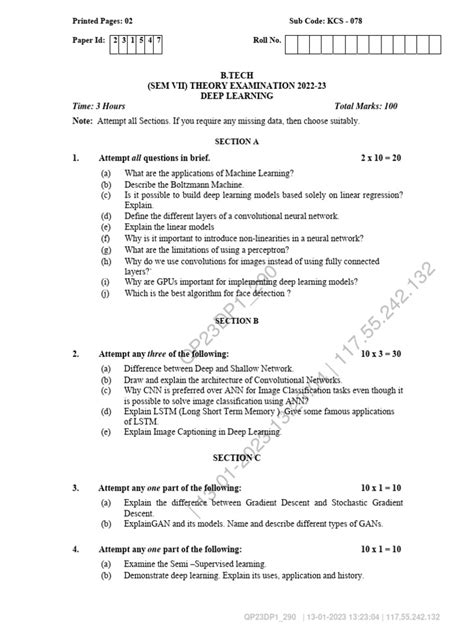 Deep Learning Kcs078 Pdf Deep Learning Artificial Neural Network
