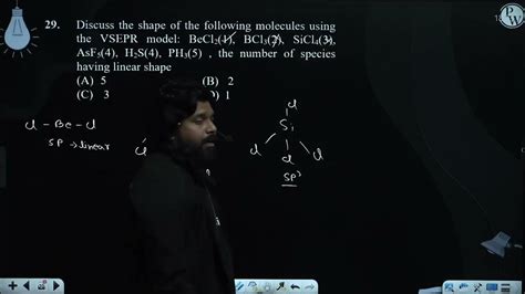 Discuss The Shape Of The Following Molecules Using The Vsepr Model Becl2 1 Bcl3 2 Sicl4 3