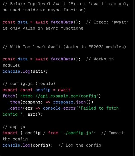 Javascript Toplevelawait Asyncprogramming Webdevelopment Es2022 Izzedeen Alfarra