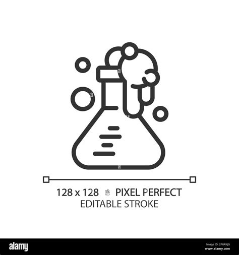 Stem In Chemistry Pixel Perfect Linear Icon Stock Vector Image And Art