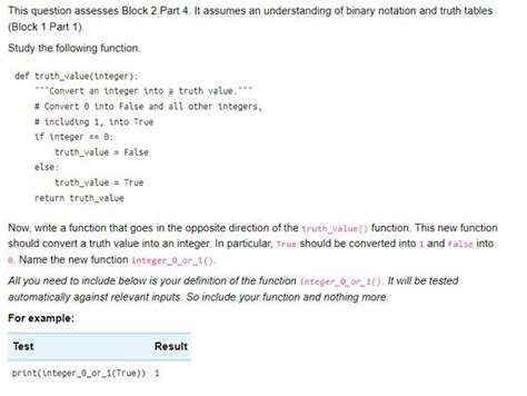 Solved This Question Assesses Block Part It Assumes An Chegg