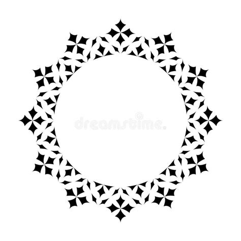 Radial Circular Pattern For Decorative Circle Frame Stock Vector Illustration Of Graphic