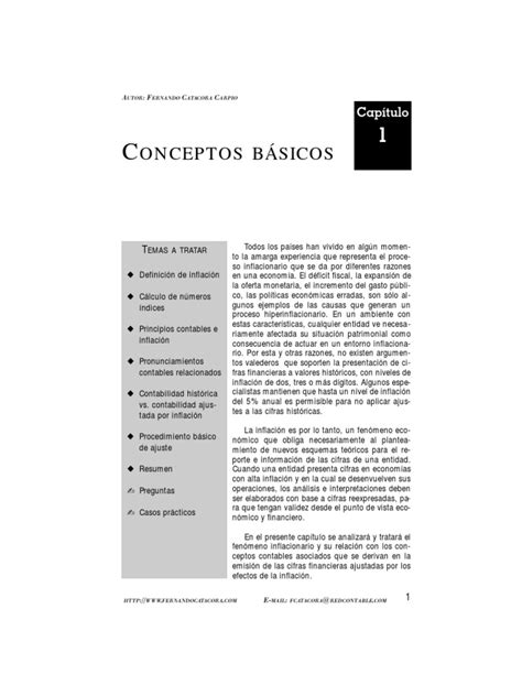 Libro Reexpresion De Estados Financieros Fernando Catacora Descargar Gratis Pdf Inflación