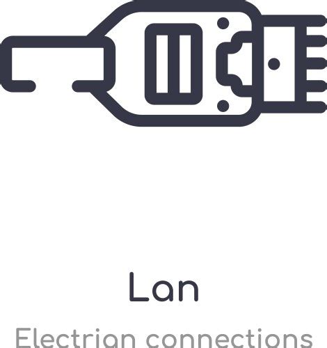 Ethernet Port Icon Lan Network Royalty Free Vector Image