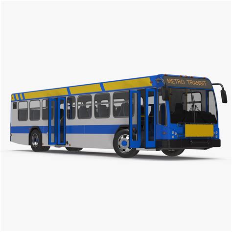 3d Metro Transit Bus Rigged For Maya Model 3d Molier International