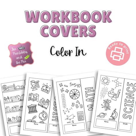 Color In Workbook Covers By The Printables And The Pea Tpt