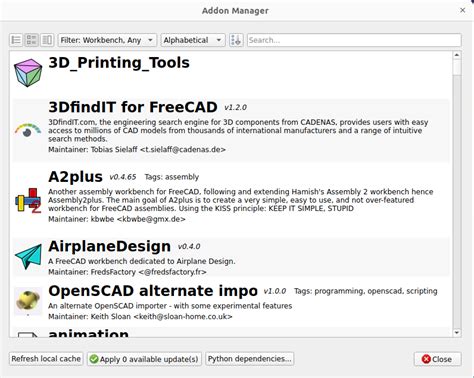 File FreeCAD AddonsMenu Png FreeCAD Documentation