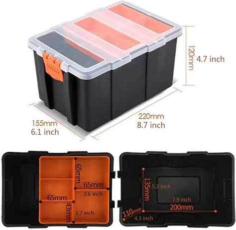 Toolbox Organiser For Tools Pcs Set Tool Box Plastic Storage Combined Case With Transparent Lid