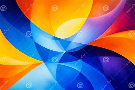 Abstract Geometric Shapes Dynamically Intersect Vibrant Dynamic Interplay Of Abstract Geometric