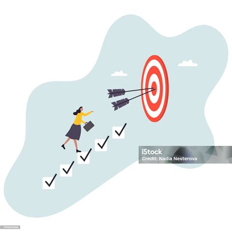 경력 성공을 위한 개인 개발 계획 동기를 부여하고 비즈니스 목표를 달성하기 위한 전문 기술 또는 역량 구축 Targetbusiness Conceptflat Character