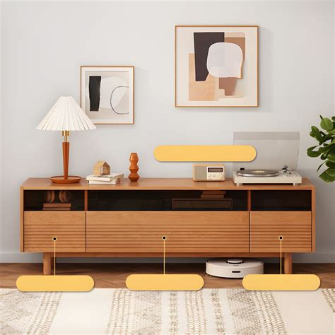 Scandinavian Media Console Wooden Tv Console For Living Room Tv Stands