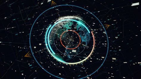 Abstract Radar With Targets In Action Abstract Futuristic Computer