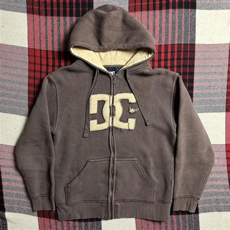 Vintage Y2k Dc Shoes Skate Zip Up Hoodie Thick And Depop Outfits