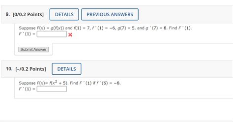 Solved Suppose F X G F X And F F G And Chegg Com