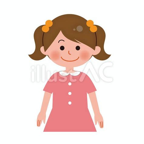 女の子 上半身イラスト No 22145145／無料イラストフリー素材なら「イラストac」
