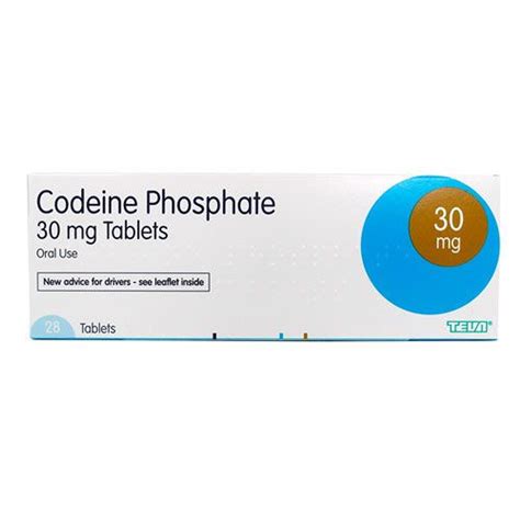Codeine Phosphate 30mg (pack of 28 tablets)