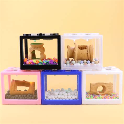 Đặt Mua [ร้านไทย🇹🇭] ตู้ปลาเลโก้ ตู้ปลาขนาดเล็ก โหลปลากัด ขนาด 12x10x8cm Trực Tiếp Từ Thái Lan
