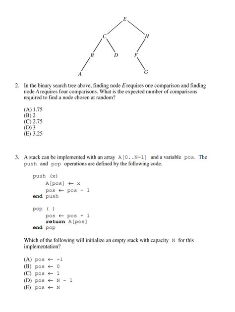 Solved Е В D F A 2 In the binary search tree above finding Chegg