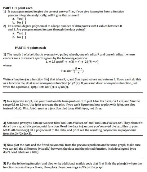 Solved Is Trapz Guaranteed To Give The Correct Answer Ie