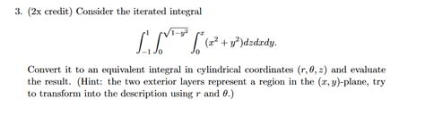 Solved X Credit Consider The Iterated Chegg