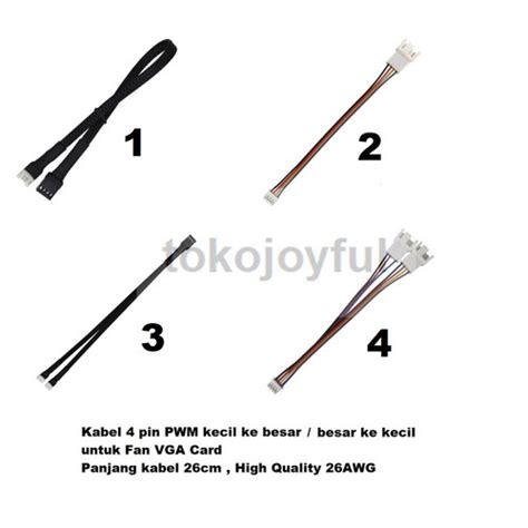 Jual Kabel Extension Fan 3 Pin 4 Pin Pwm Besar Ke Kecil Untuk Fan Vga Card 1 Kota Semarang