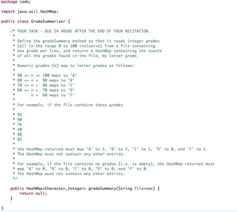 solved package code import java util hashmap public class