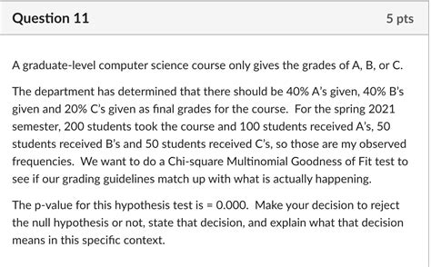 Solved A Graduate Level Computer Science Course Only Gives