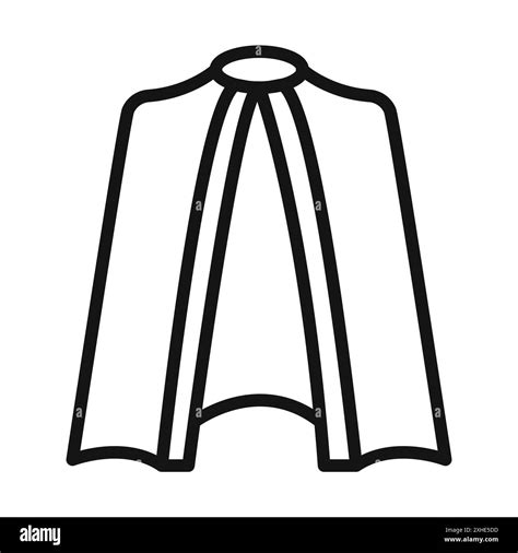 Invisibility Cloak Icon Vector Symbol Or Sign Set Collection In Black And White Outline Stock