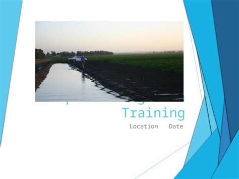 PPTX Siphon Irrigation Training Location Date Course Overview Work Health Safety And