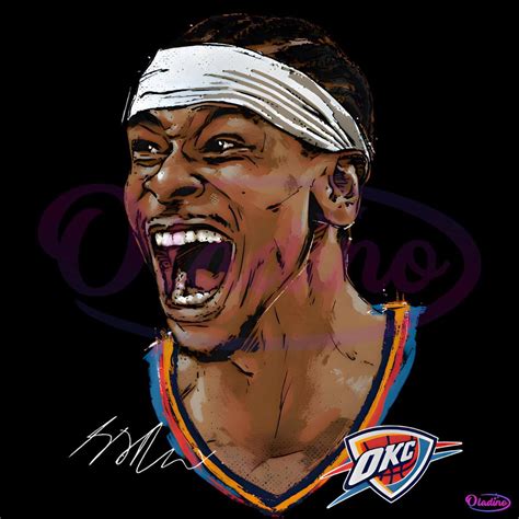 Shai Gilgeous Alexander Oklahoma City Thunder Portrait Art Png Free