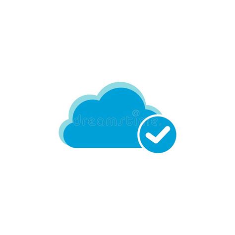 Cloud Computing Icon Check Icon Stock Vector Illustration Of Security Right