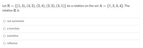 Solved Let R Be A Relation Chegg