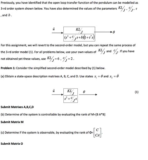 Previously You Have Identified That The Open Loop Chegg Com