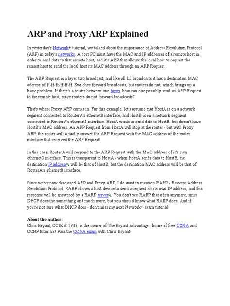 Arp And Proxy Arp Explained Pdf