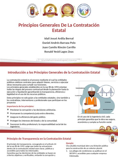 Principios Generales De La Contratación Estatal Pdf Corrupción Política Sustentabilidad