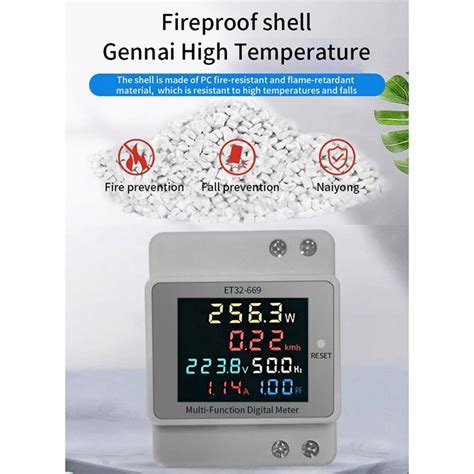 전기 계량기 220v 전압 전류 전력 주파수 계수 계량기 레일 유형 미터 보안 검사 장치