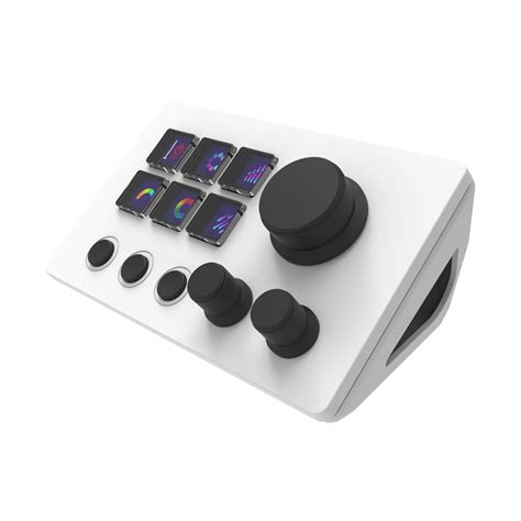 6 Key Lcd Visible Macro Keyboard With Knob Customizable