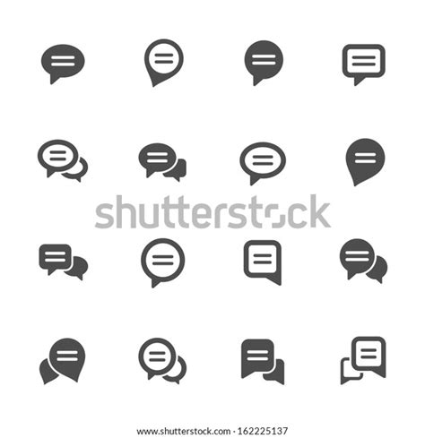음성 버블 아이콘 집합 스톡 벡터로열티 프리 162225137 Shutterstock
