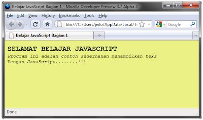 Belajar Java Script Da Kumpulan Script GOOGLinG