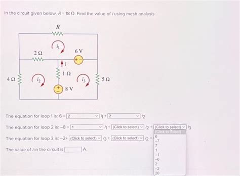 Solved In The Circuit Given Below R18Ω Find The Value Of
