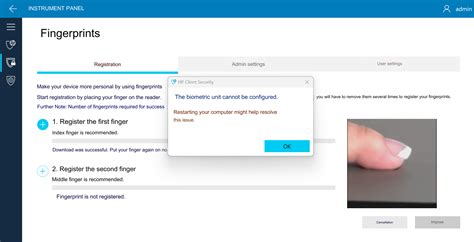 Hp Client Security Manager Fingerprint Error Hp Support Community 8933371