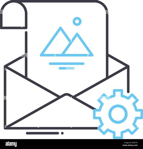 Business Message Line Icon Outline Symbol Vector Illustration Concept Sign Stock Vector Image