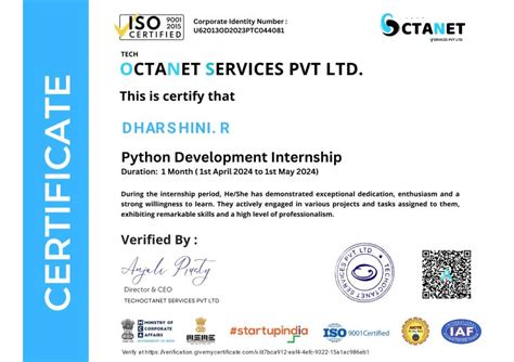 Dharshini R On Linkedin Im Happy To Share That I Have Obtained A New Certificate Python