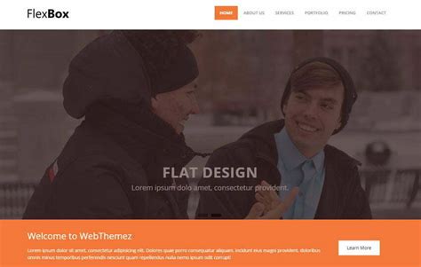 Flexbox Corporate Free Bootstrap Html5 Web Template 2022 Webthemez