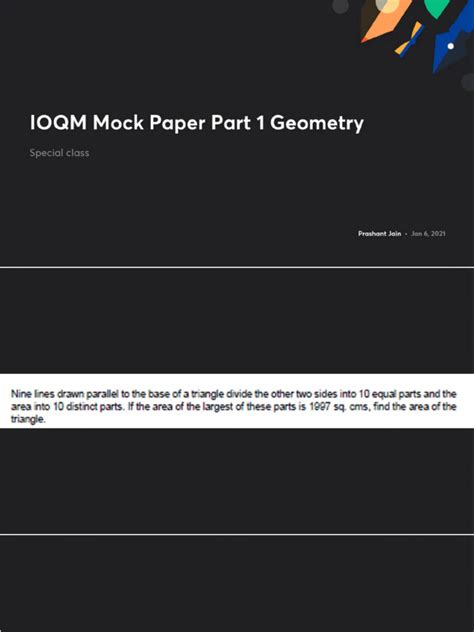 Ioqm Mock Paper Part 1 Geometry No Anno Pdf