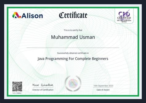 Muhammad Usman On Linkedin Javaprogramming Codingbeginner Certificationachieved Javacoder