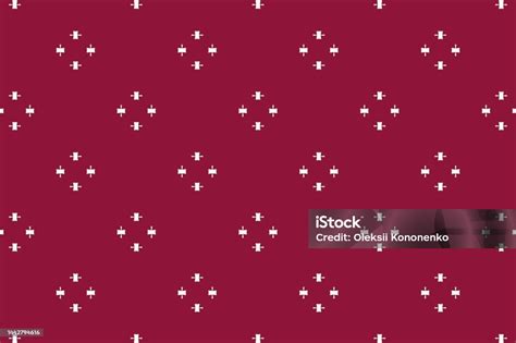 Geometric Pattern In The Colors Of The National Flag Of Qatar The