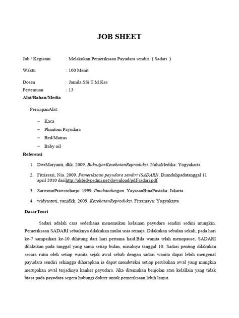 Joob Sheet Sadari Intan Ps Pdf